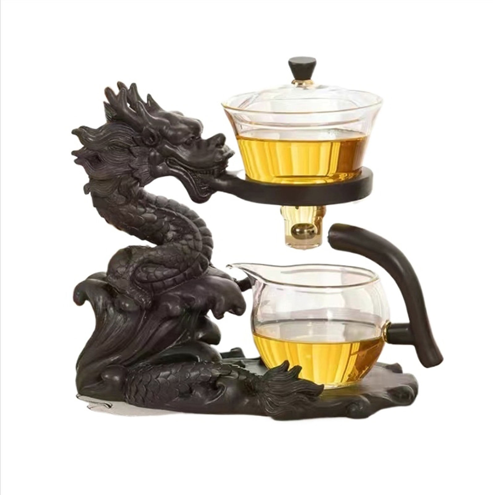 Glass Teapot Set, Heat-resistant Glass Tea Set, Semi-automatic with ...