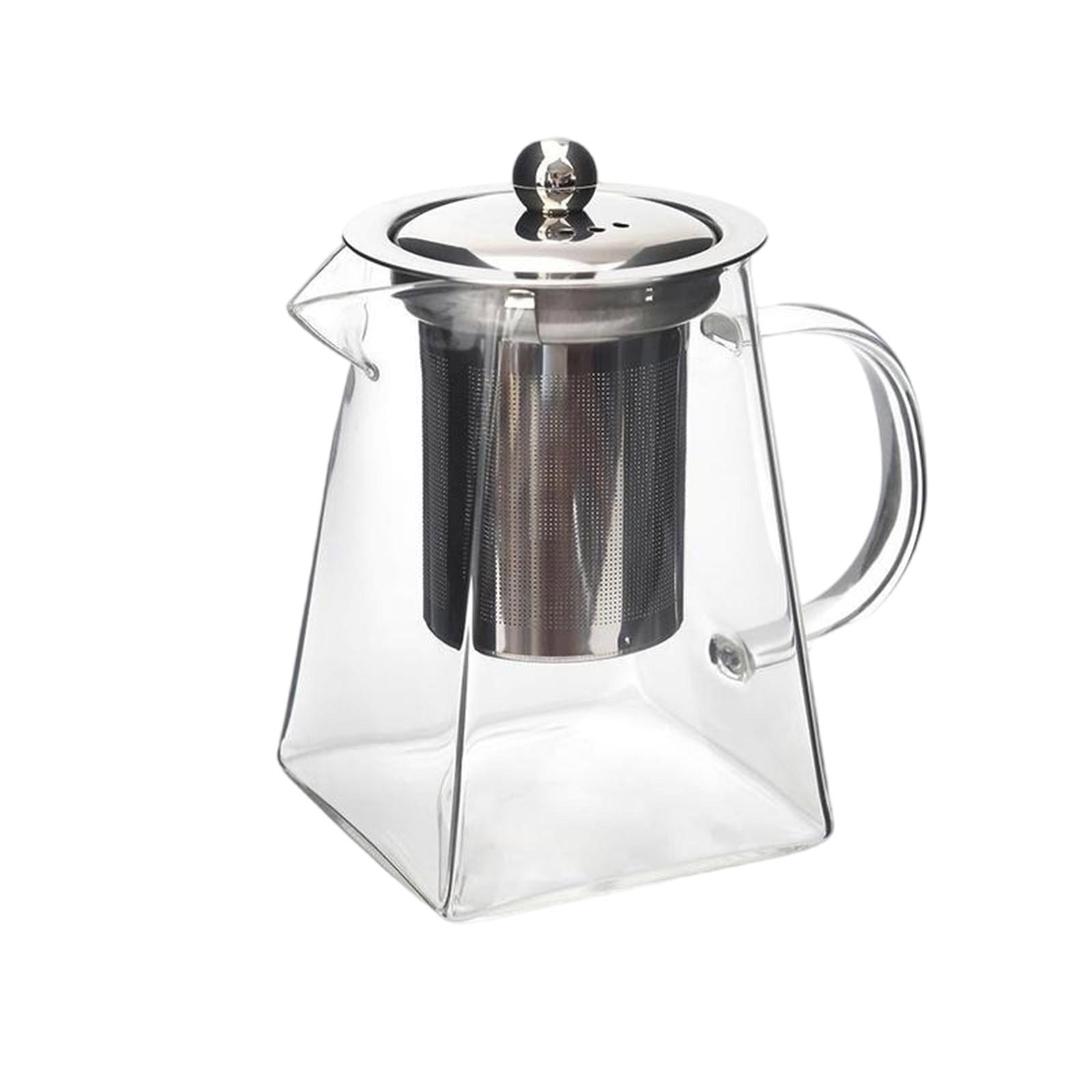 Glass Teapot Stovetop, Ongmies Glass Tea Set with Stainless Steel ...