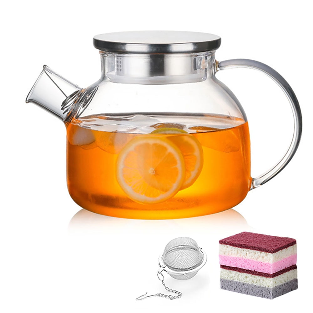 Glass Teapot With Infuser For Loose Tea And Blooming Tea, Heat ...
