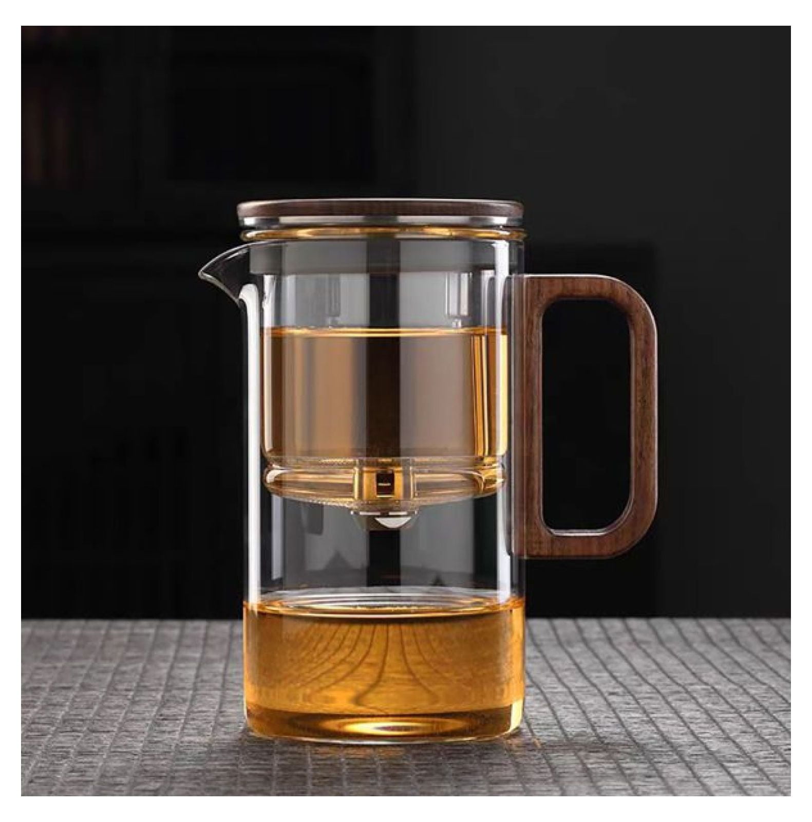 Glass Teapot with Infuser, Bonston Heat Resistant Teapot, Magnetic ...