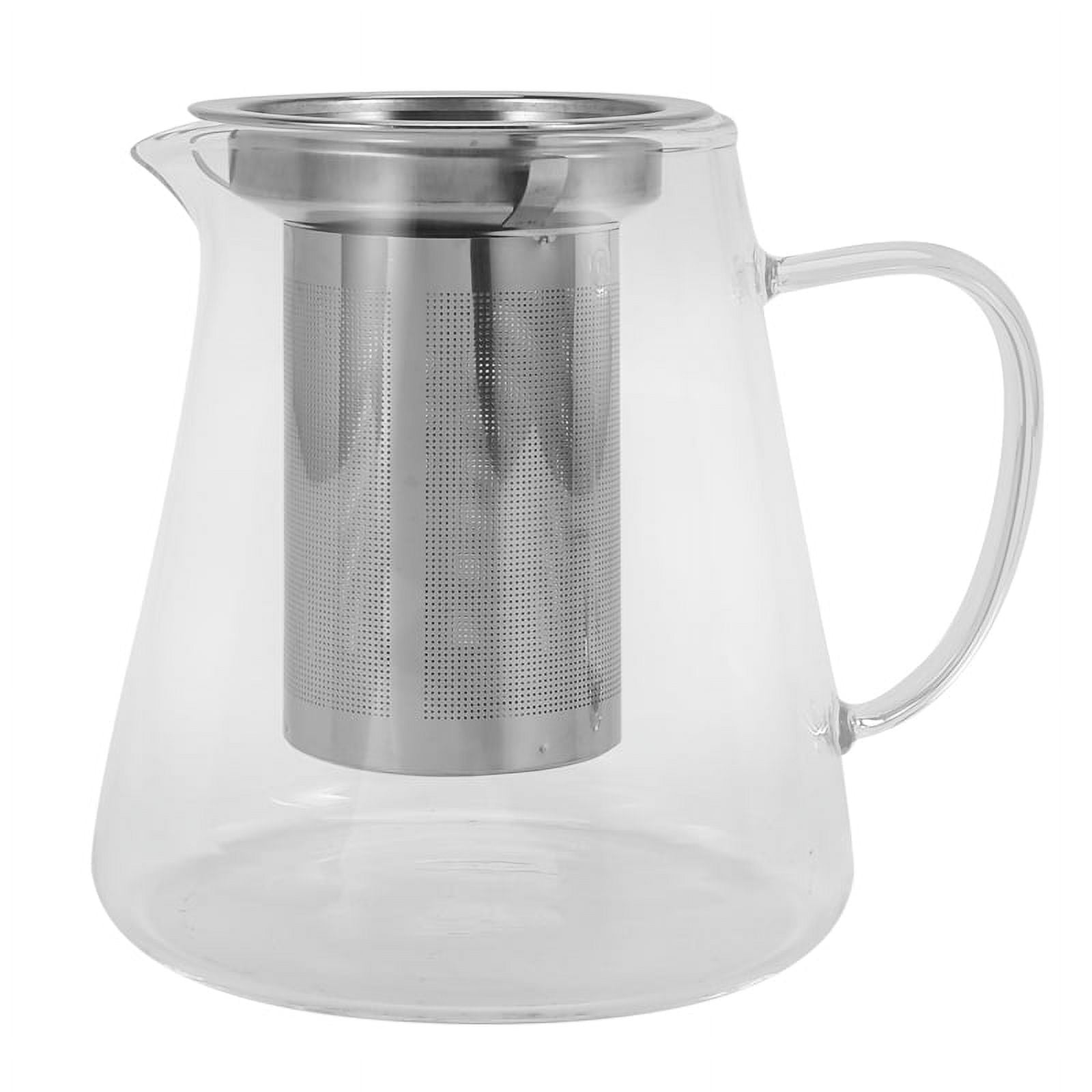 Glass Teapot with Stainless Steel Removable Infuser for Loose Leaf Tea ...