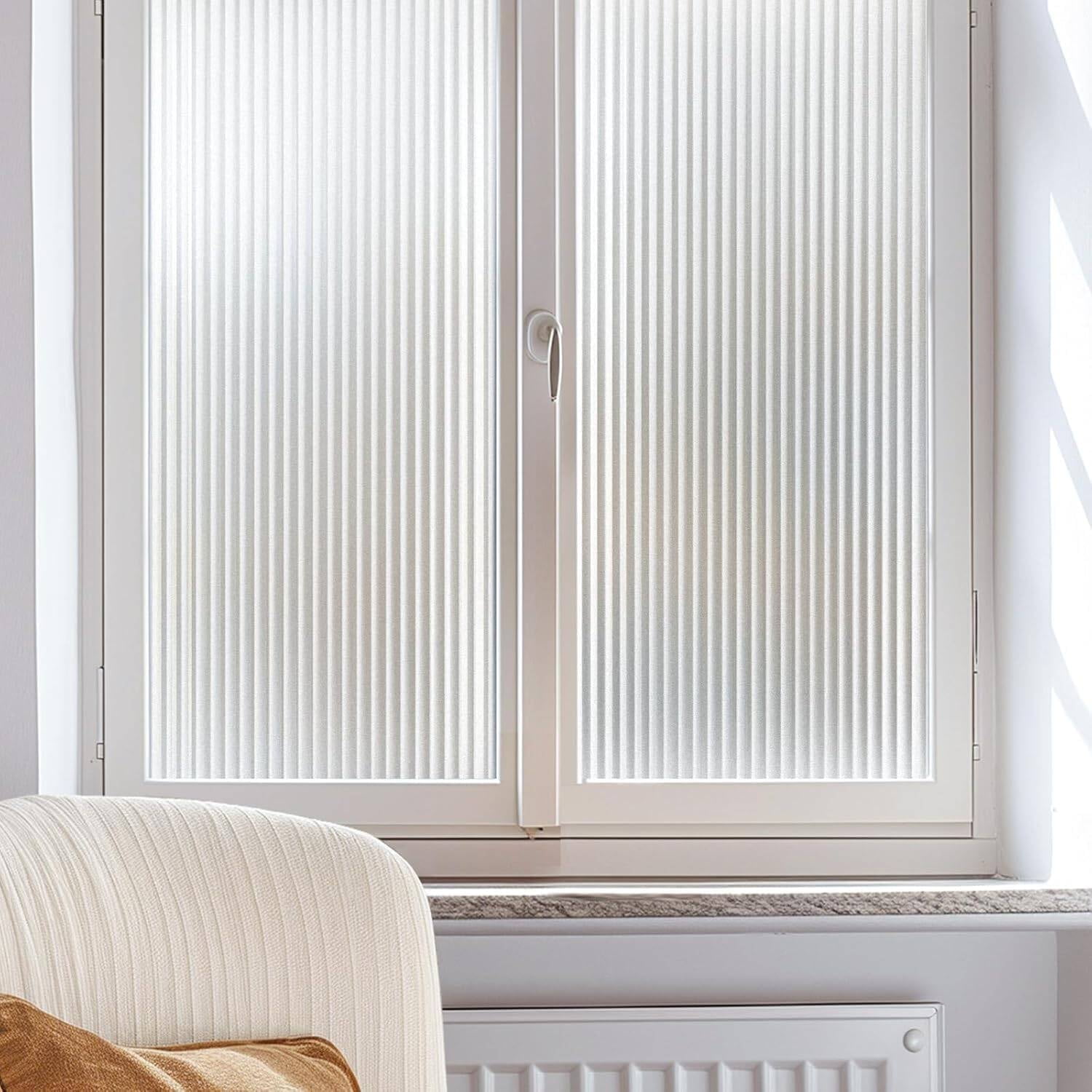 Glass Textured Window Film, 3D Removable Window Privacy Film, Heat ...