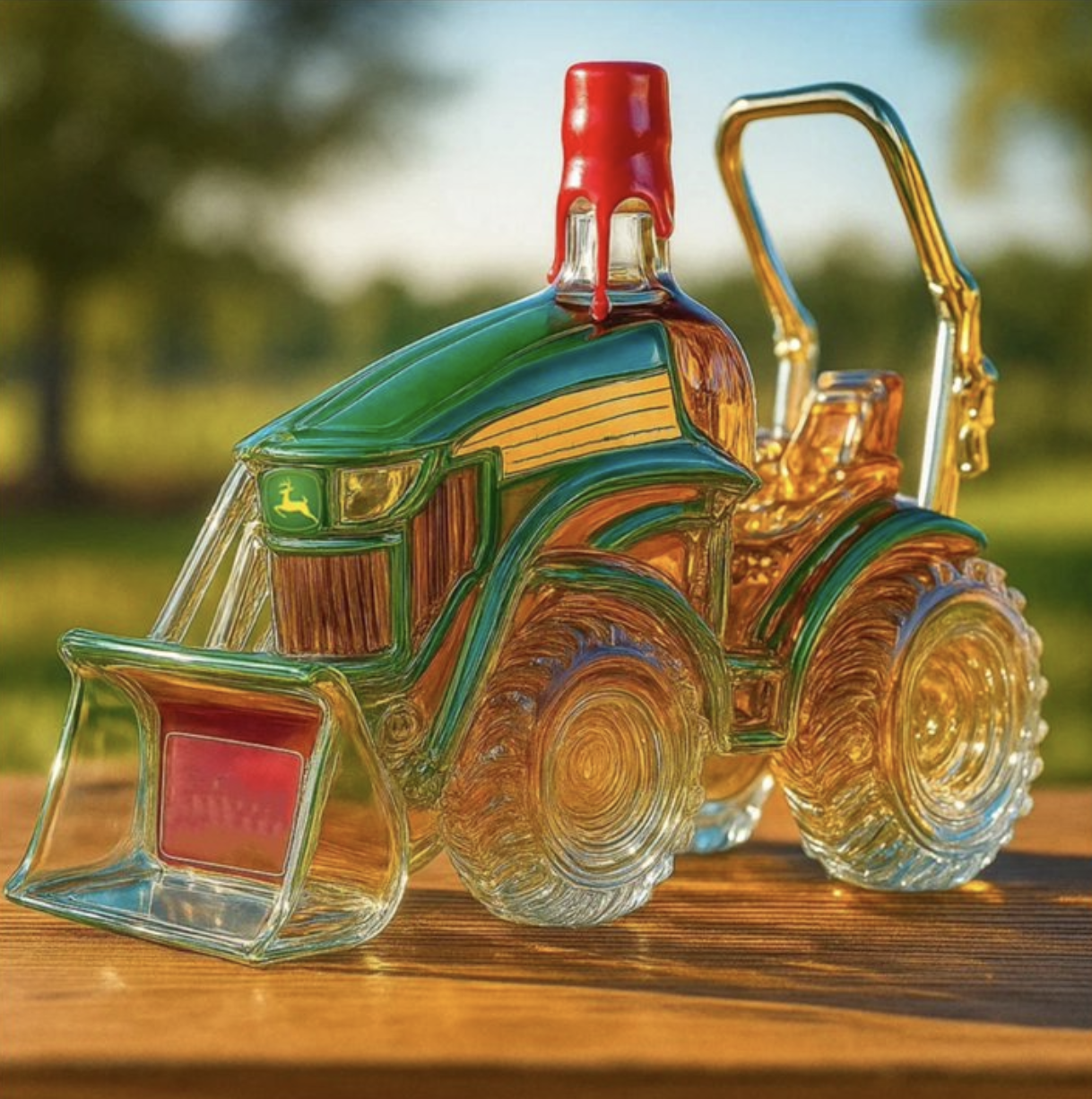 Glass Tractor Whisky Bottle, Whiskey Decanter with Stopper - Walmart.com