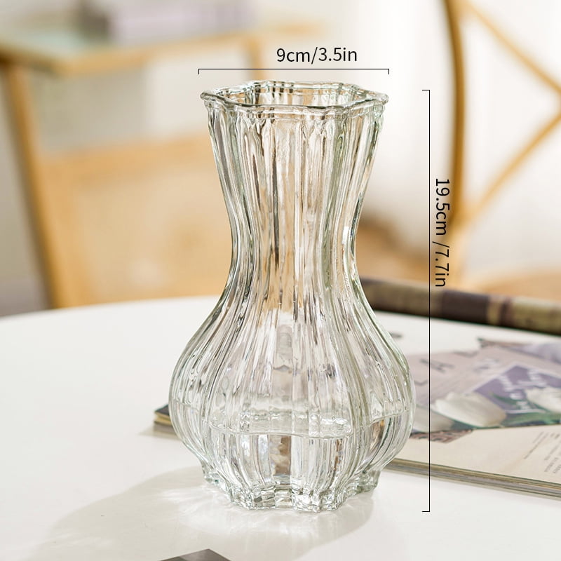 Glass Transparent Flower Vase Creative Designed Hydroponics Plants Pot ...