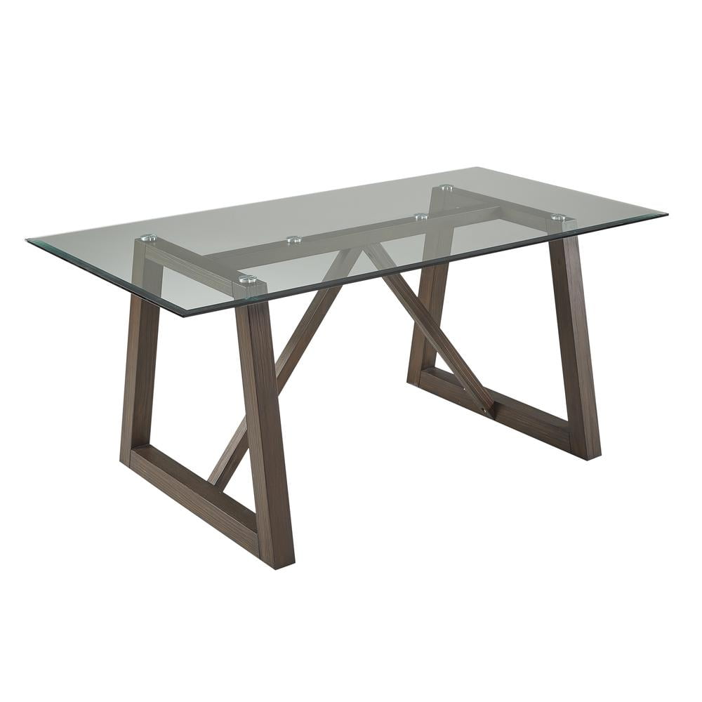 Glass Trestle Dining Table, 72-Inch, Belen Kox - Walmart.com