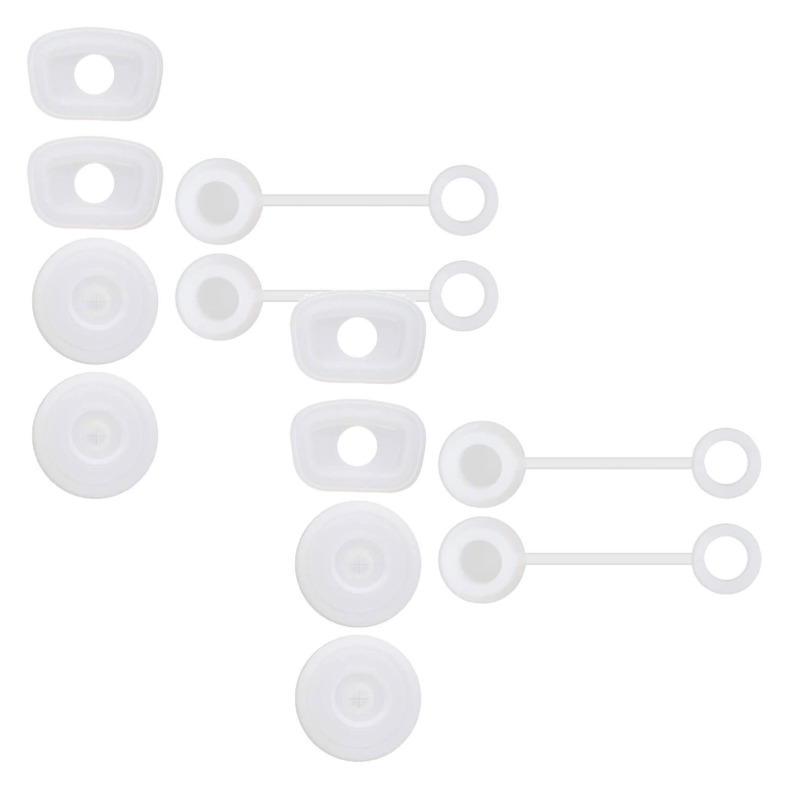 2pc Glass Tupperware Set with Lids Condiment Squeeze Bottle Slim Water ...