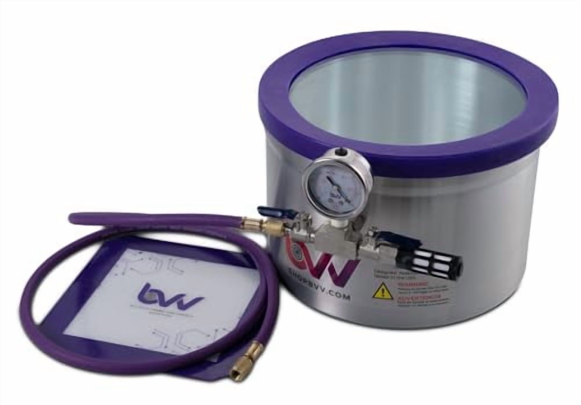 Glass Vac BVV 2 Gallon Aluminum Vacuum Chamber with Glass Lid$$Other ...