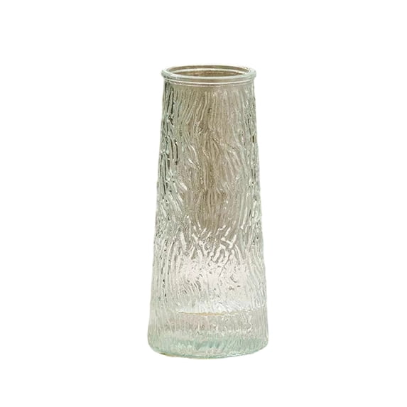 Glass Vase Crystal Vase Heavy Duty Large Flower Vase, Textured Ribbed ...