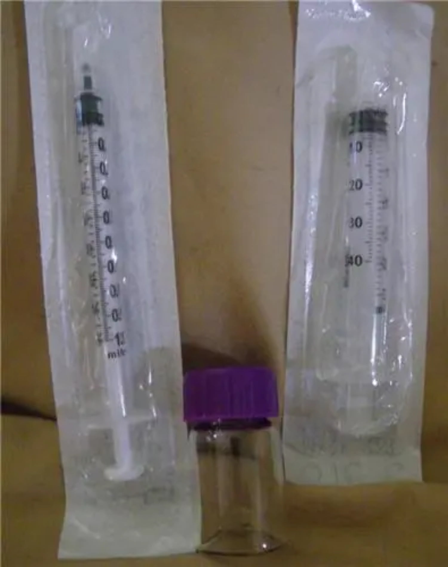 Glass Vial 2.5 Dram with Screw Top and Two Syringes 1ml and 3ml - Walmart.com