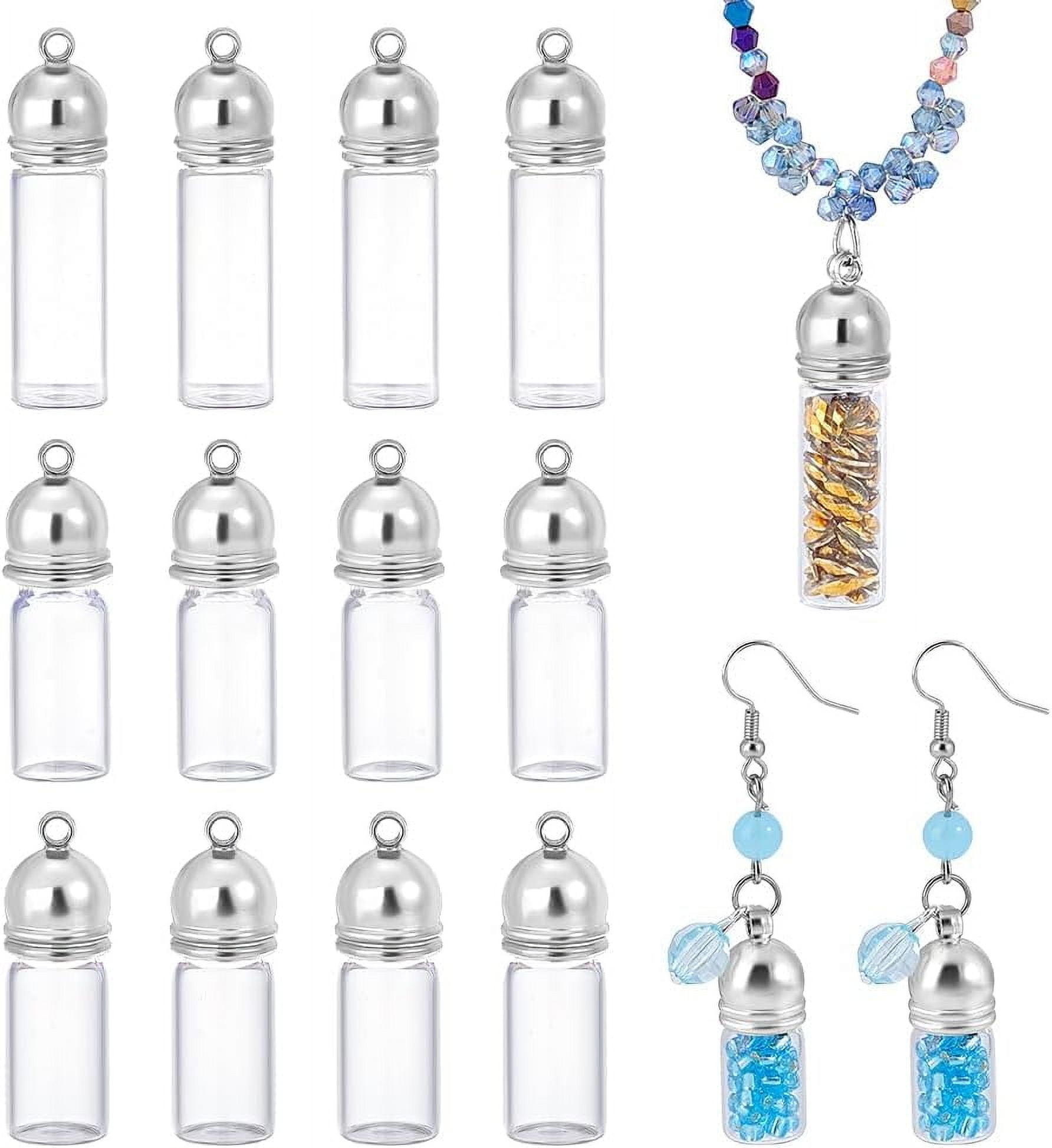 Glass Vial Pendants Screwable Hanging Pendant Wish Bottles Glass Bottle ...