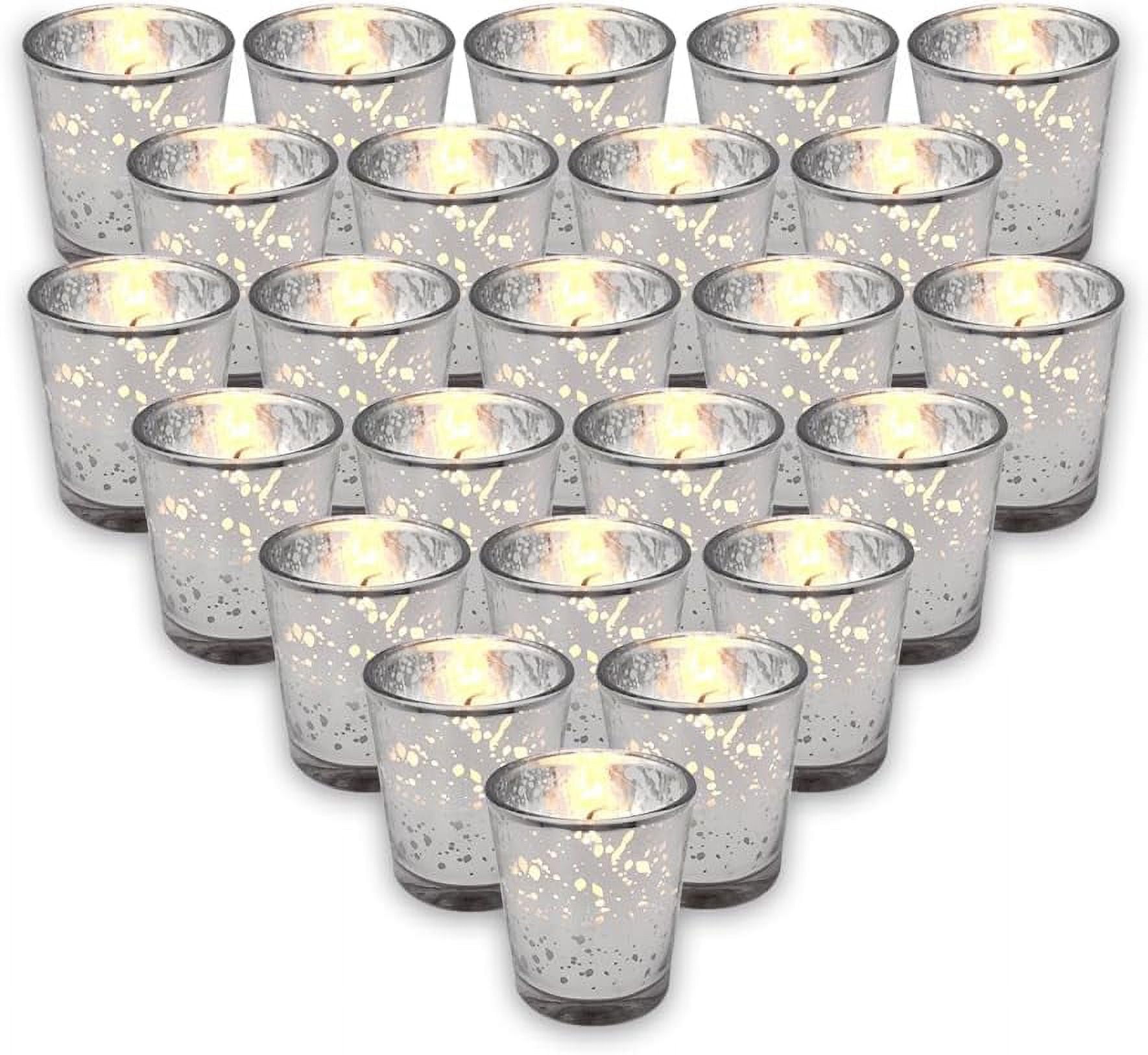 Glass Votive Candles Set of 24 - Small Candles in Candle Jars ative ...