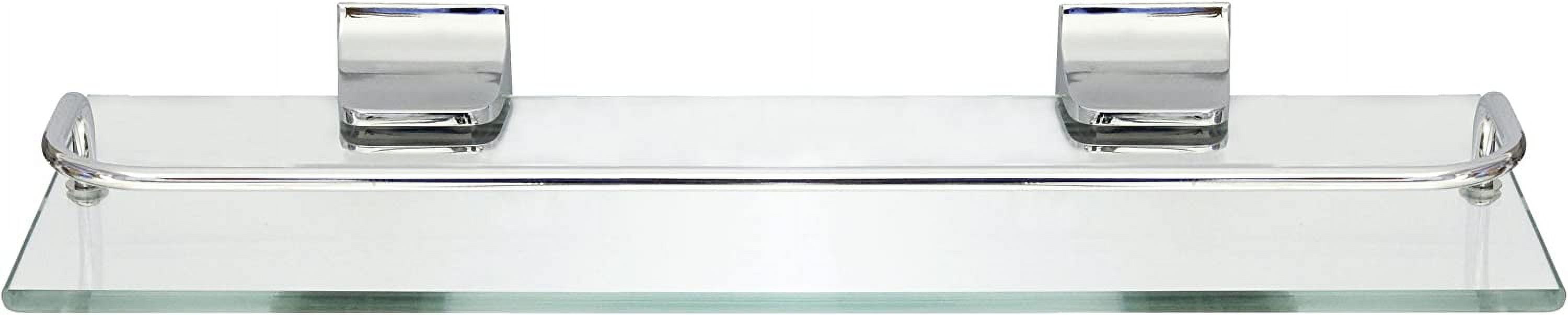 Glass Wall Shelf with Rail – Polished Chrome – 5 Year Warrantee ...