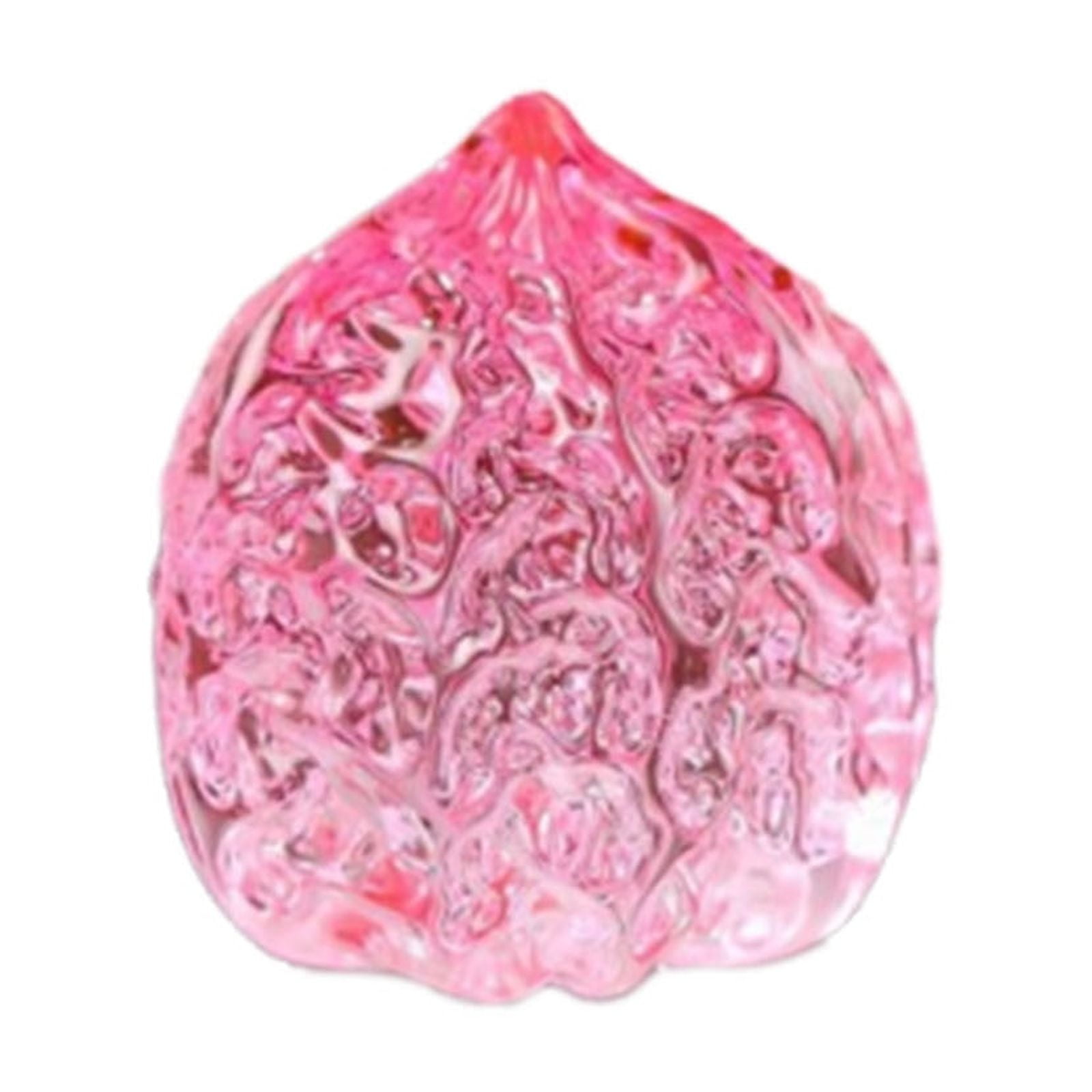 Glass Walnut Ornament, Handcrafted Clear Resin Desktop Decoration for ...