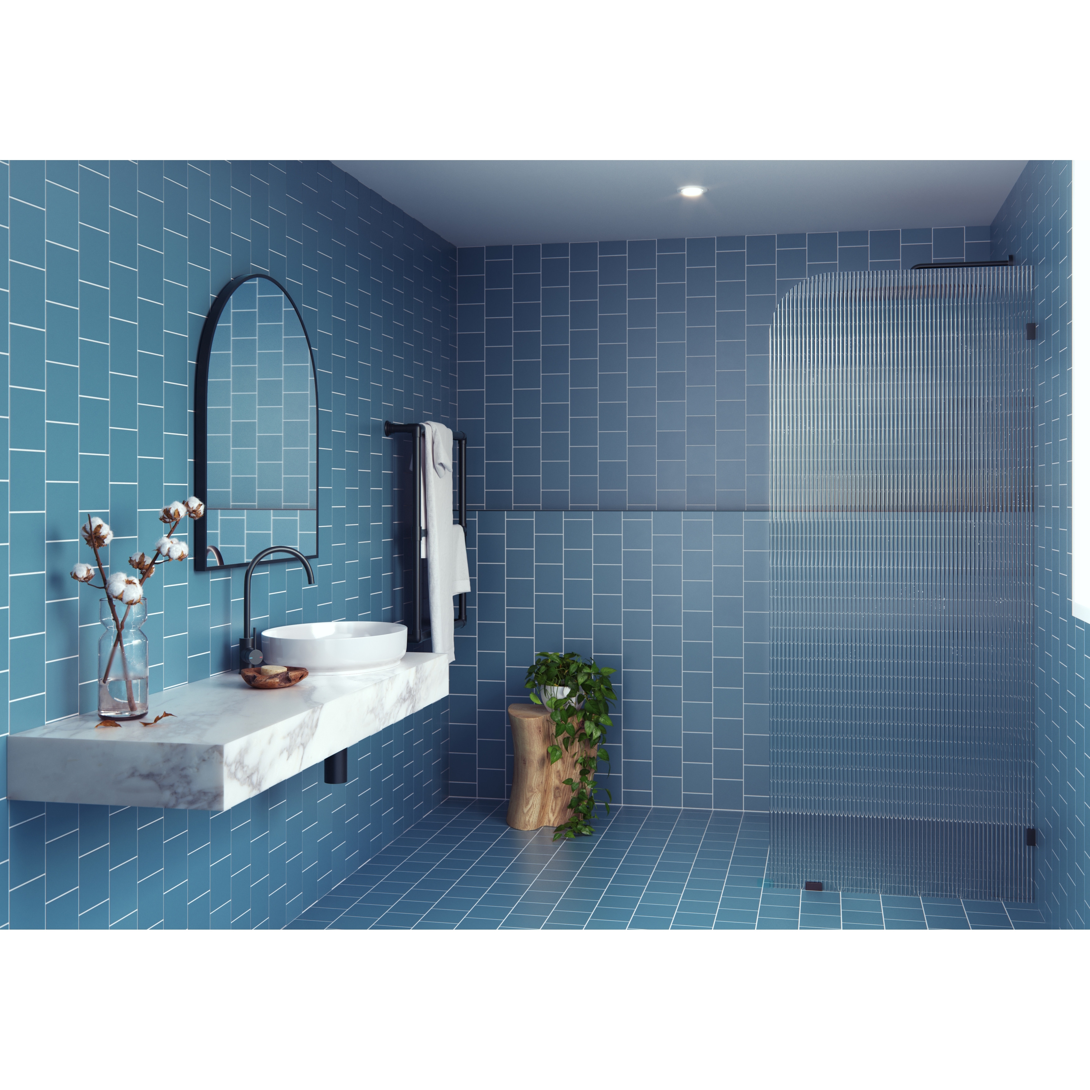 Glass Warehouse 32" x 78" Frameless Shower Door - Single Fixed Panel ...