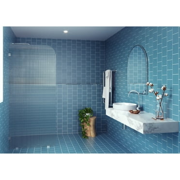 Glass Warehouse 34" x 58.25" Frameless Bathtub Shower Door - Single ...