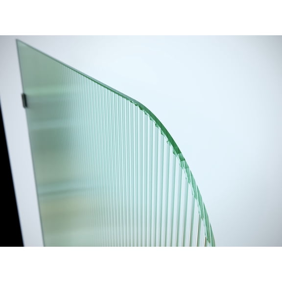 Fluted Glass Door
