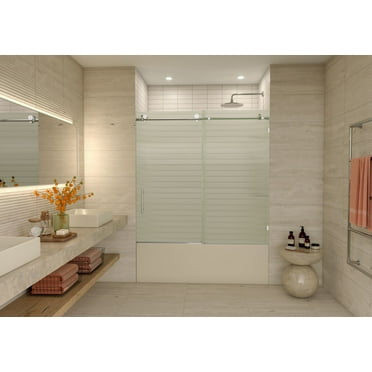 Eclipse 60 in. x 78 in. Fully Glass Sliding Shower Doors - Walmart.com