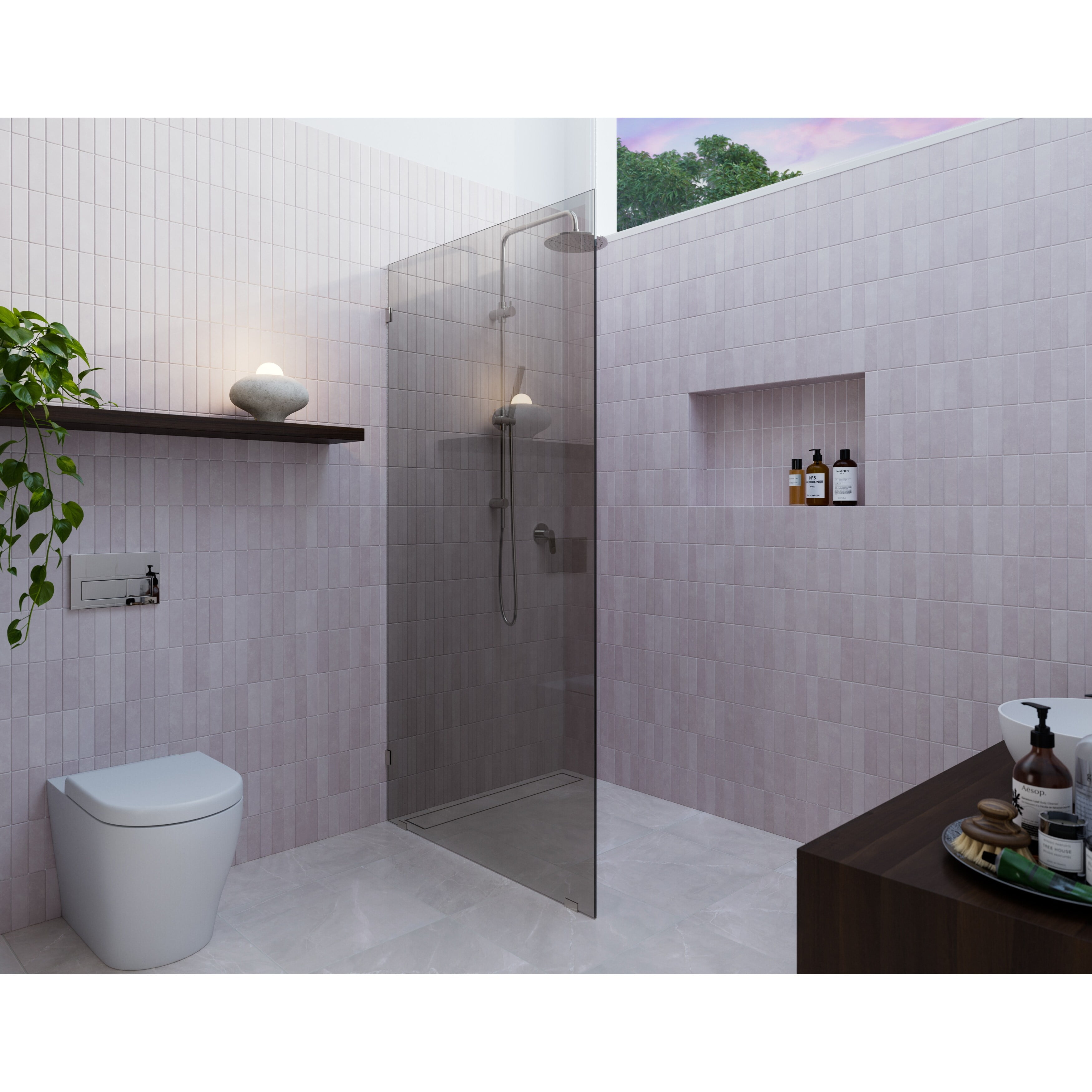 Glass Warehouse Gtsfp-36 Ursa 78" High X 36" Wide Shower Screen ...