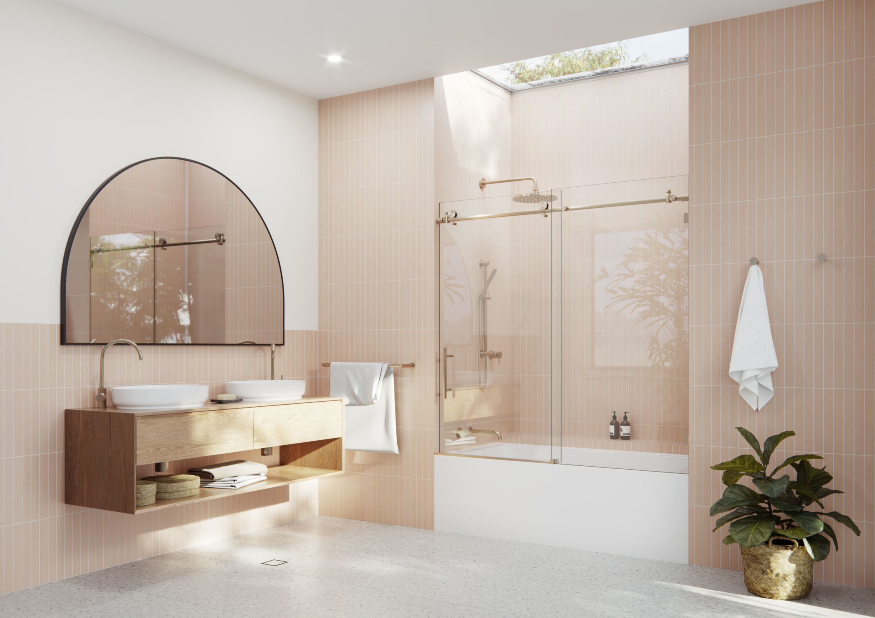 Glass Warehouse Gw-B-Sld-60 Eclipse 60" High X 60" Wide Sliding Frameless Tub Door - - Walmart.com