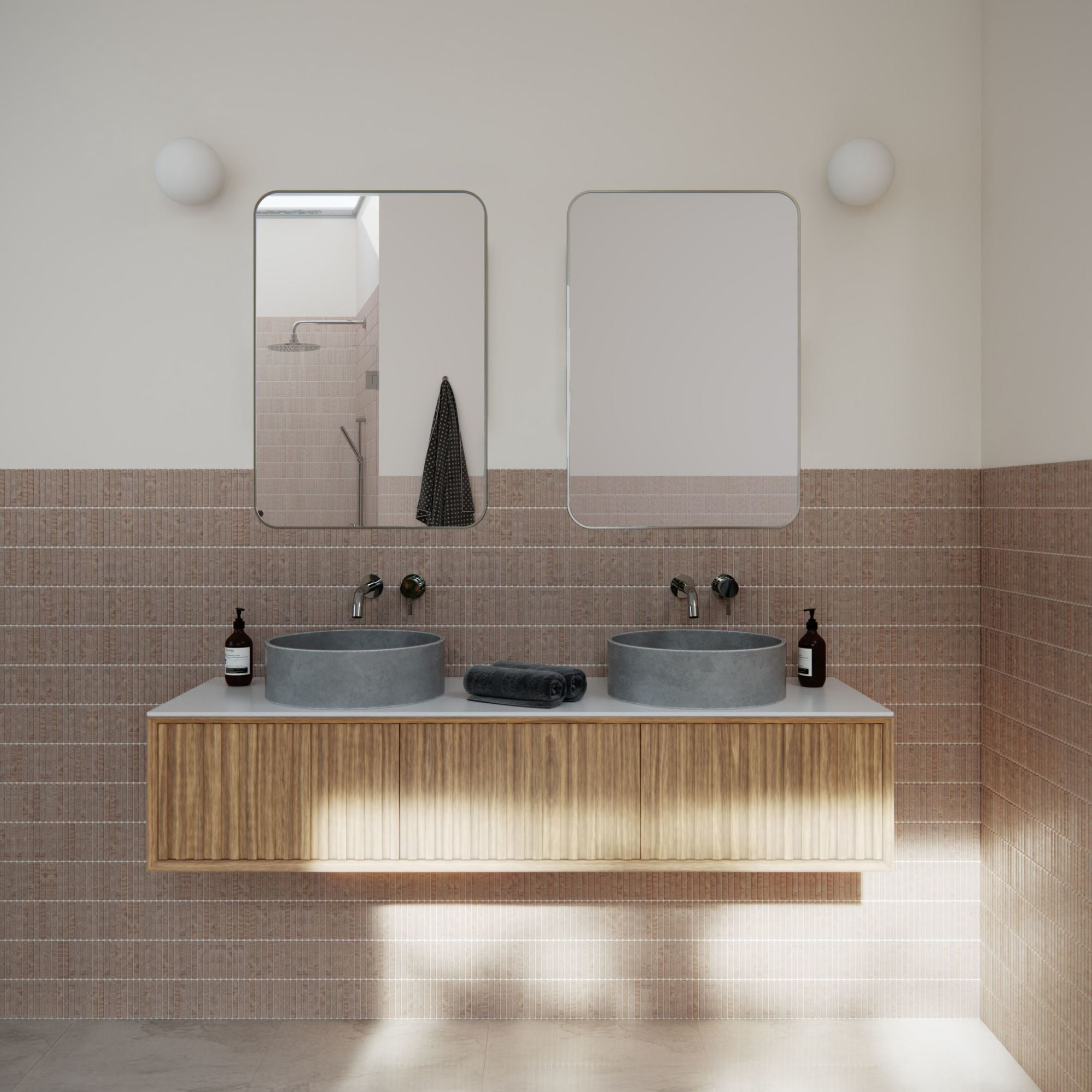 Glass Warehouse SF-SQR-22X32-BN Trinity 22" W X 32" H Contemporary ...