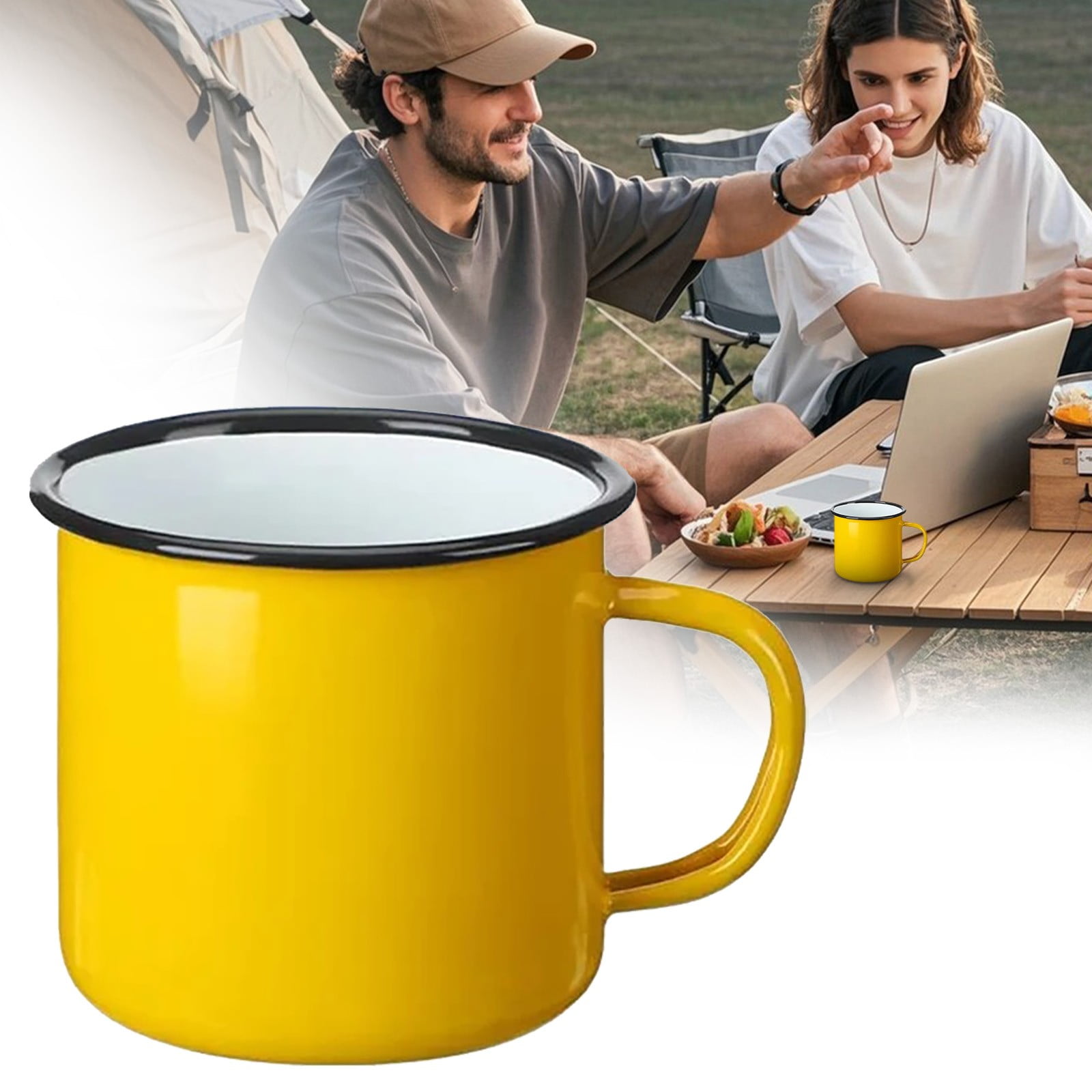 Glass Water Bottle,Camping Mugs 12 Oz Coffee Mugs With Handle Portable ...