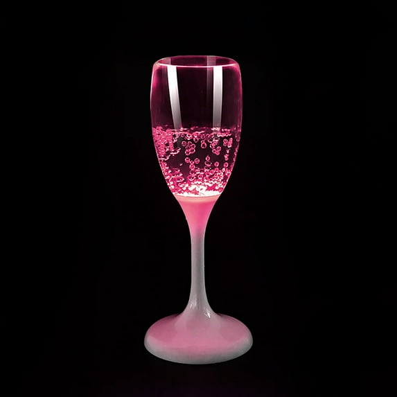 Glass Water Bottle,LED Luminous Cups Light Up Champagne Glasses ...