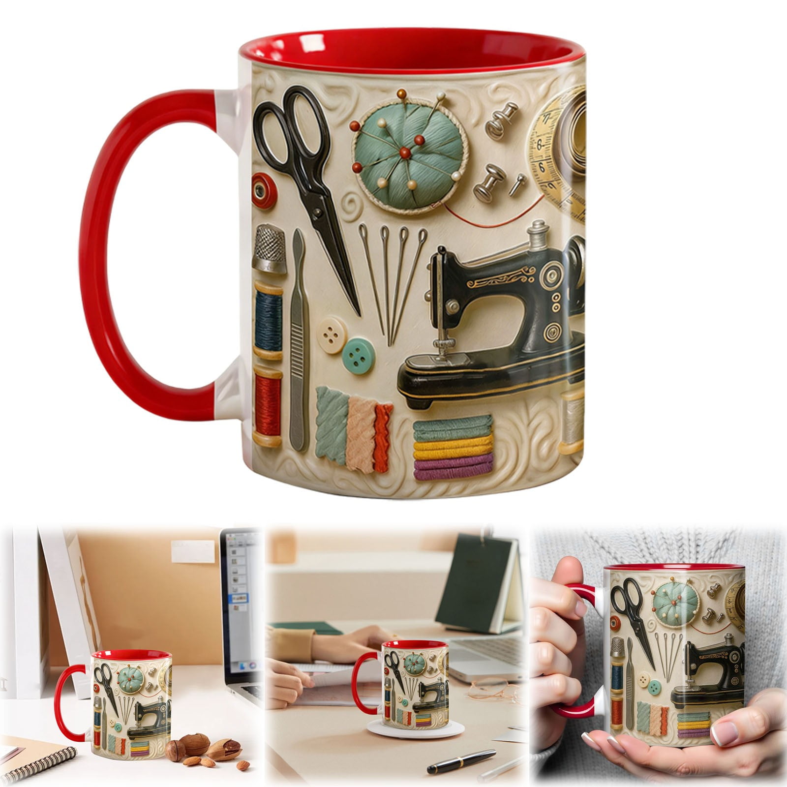 Glass Water Bottle,Love Sewing Mug Women Sewings Lovers Holiday ...