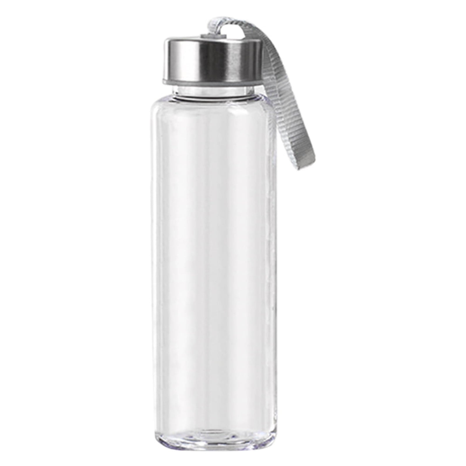Glass Water Bottles, Yoaney 300Ml Refillable Juice Bottle Transparent ...