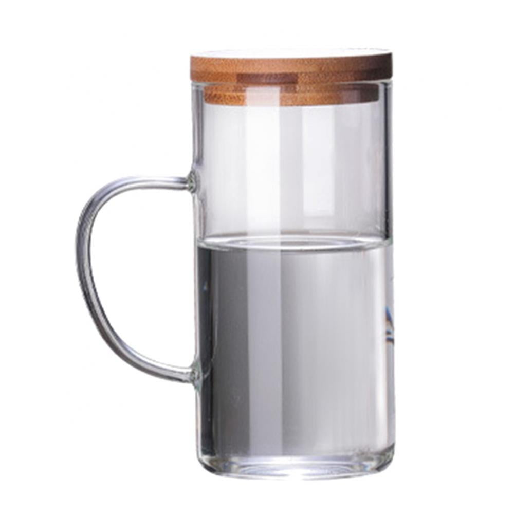 Glass Water Pitcher Jar Transparent Heat Resistant Pot with Lid and ...