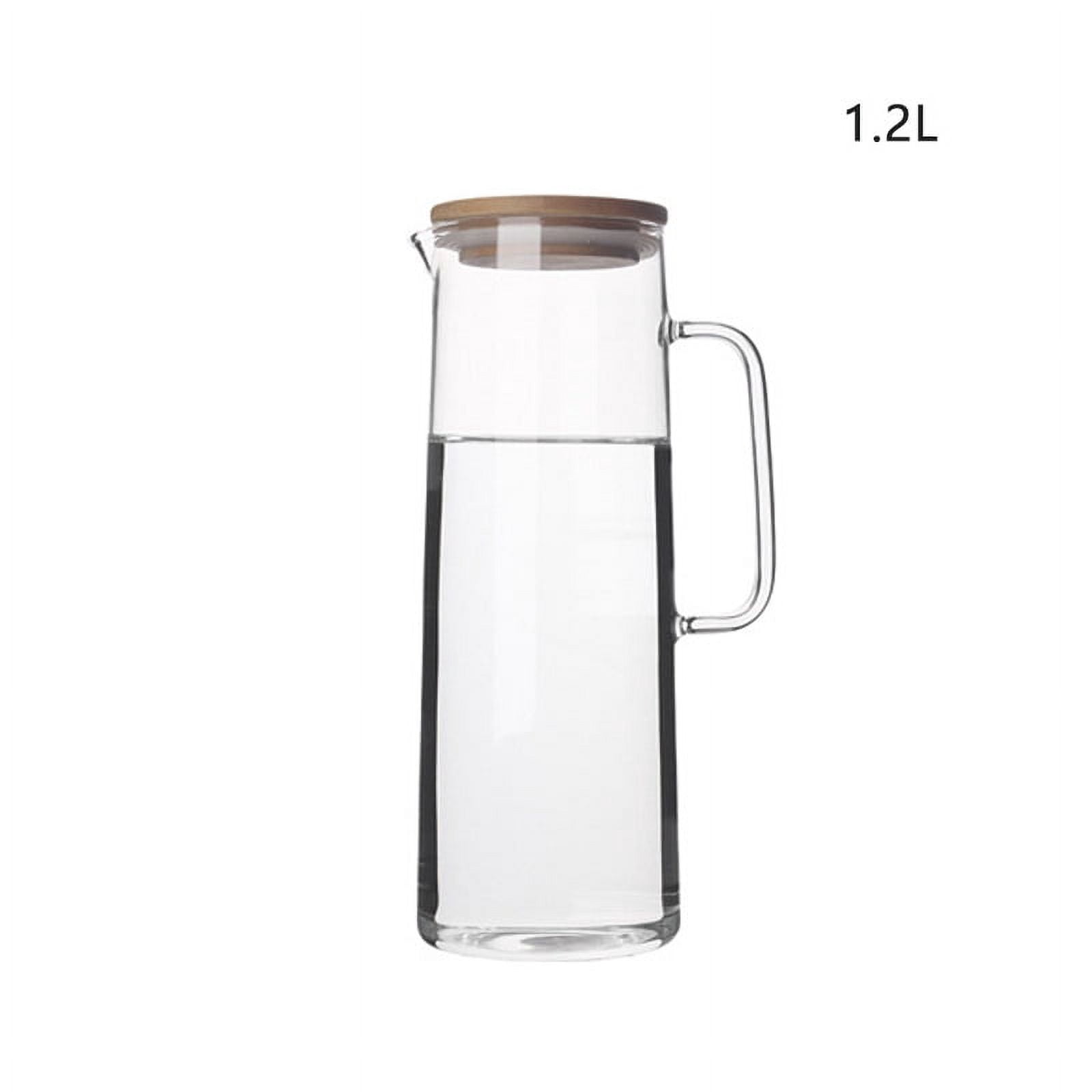 Glass Water Pot Cold Water Bottle Handle Water Kettle Transparent Heat ...
