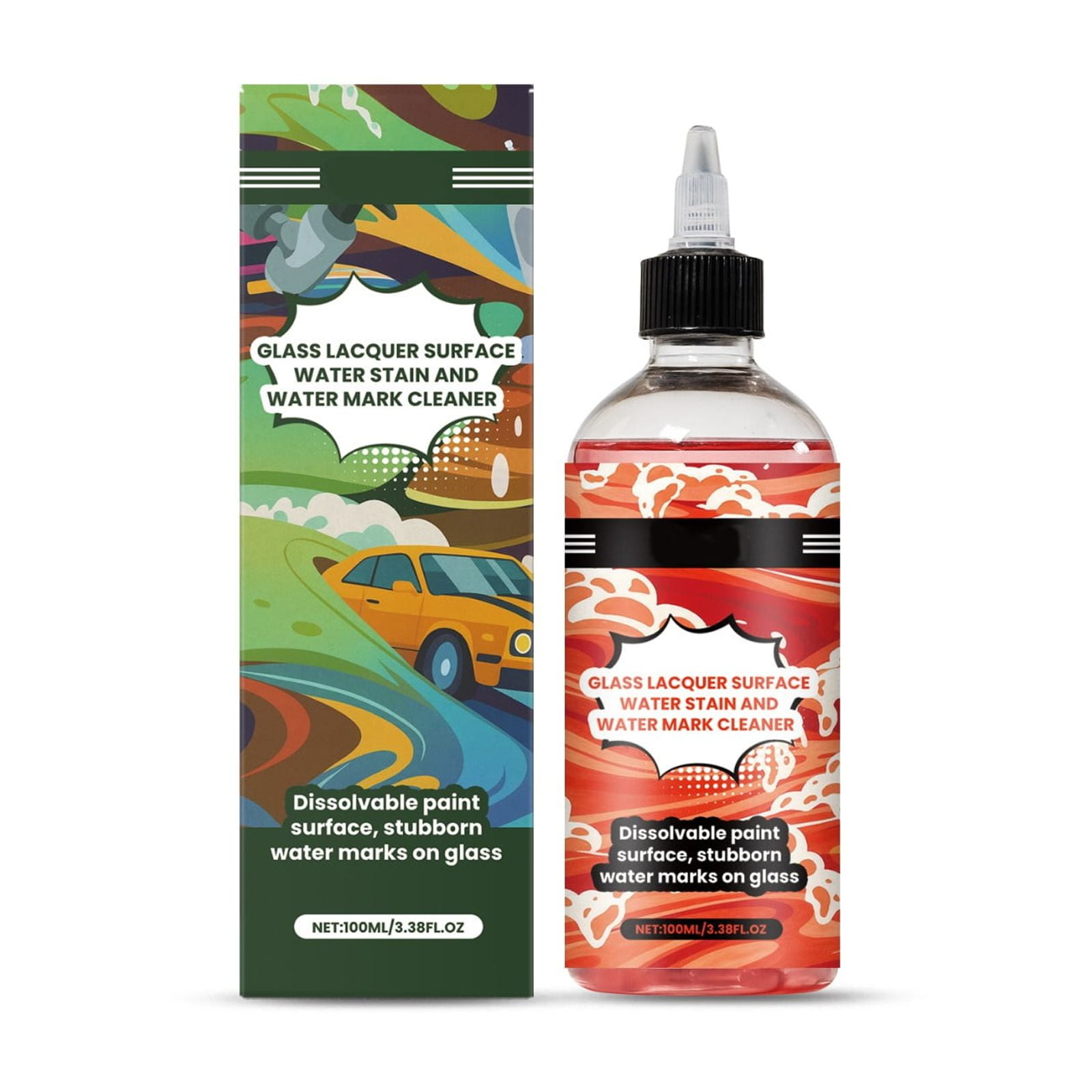 Glass Water Stain Cleaner 3.38 Oz Removes Stubborn Scale And Hard Water ...