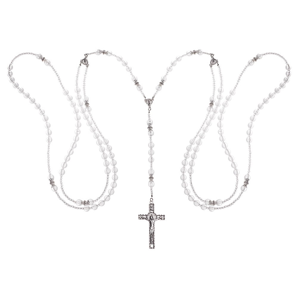 Glass Wedding Cord with Alloy Charms Wedding Lasso Rope Platinum 1030mm ...