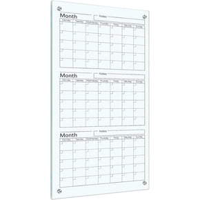 Dry Erase 3 Month Calendar Wall