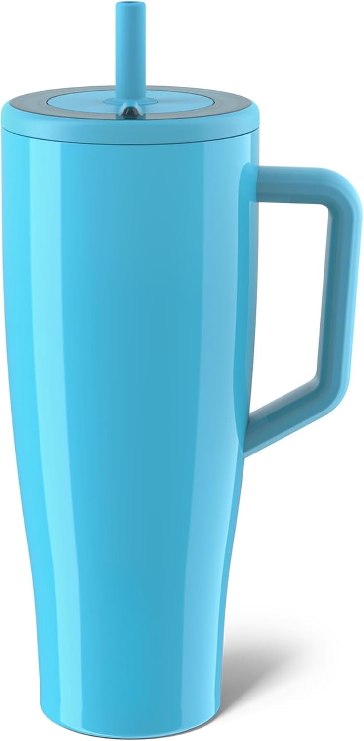 Glass cup with handle and straw | Leak proof and insulated glass cup ...