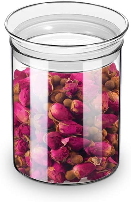 Glass food storage jar, transparent small glass jar set, sealed lid ...