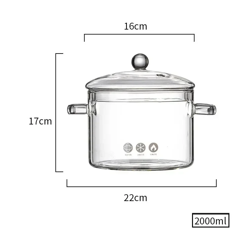 Cooking Glass pot Glass Soup Pot Transparent Soup And Stock Pot ...