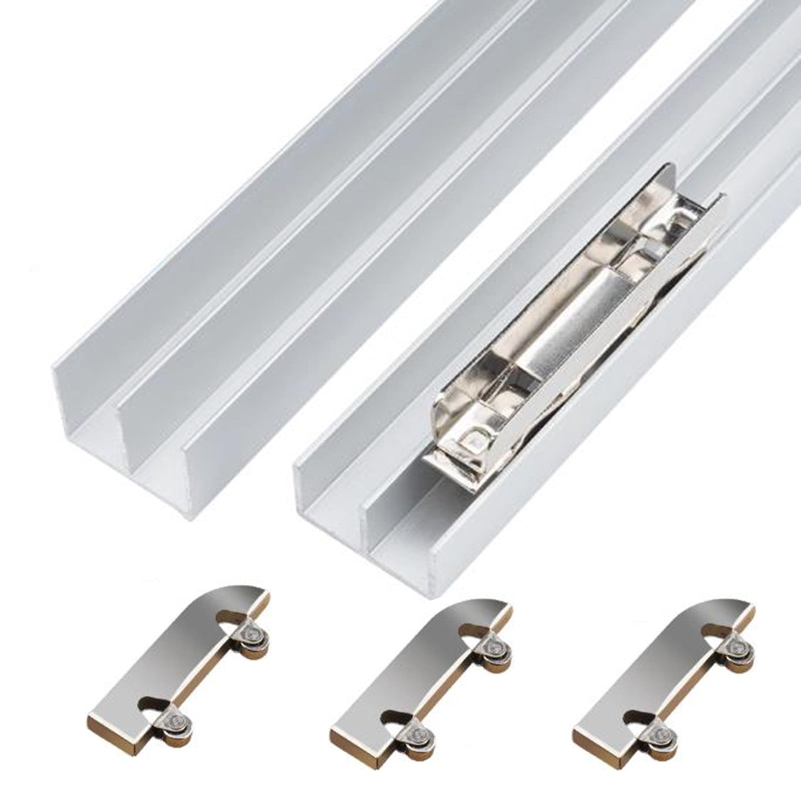 Glass sliding door track made of aluminum alloy, 3-6mm thick, double ...
