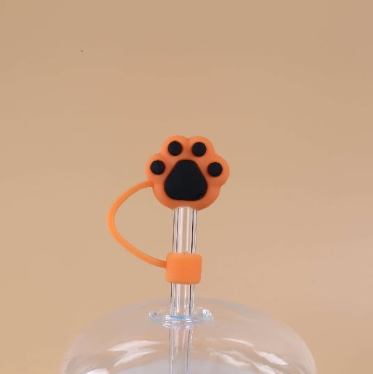 Glass straw dust cap dust plug stainless steel straw dust cover dust ...