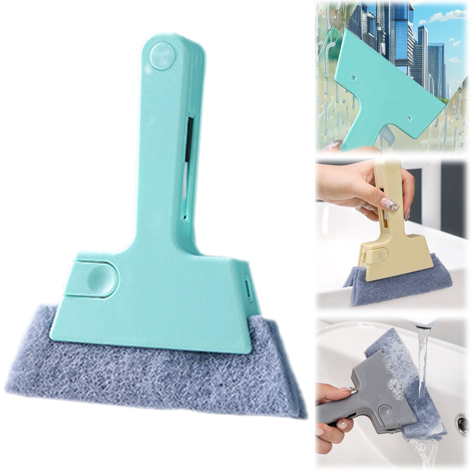 GlassMaster Pro Window Cleaner Tool - Double-Sided Cleaning Brush with ...