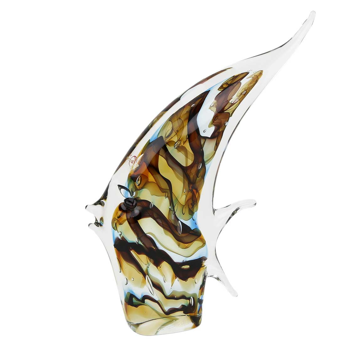 GlassOfVenice Murano Glass Angel Fish Sculpture - Sommerso - Walmart.com