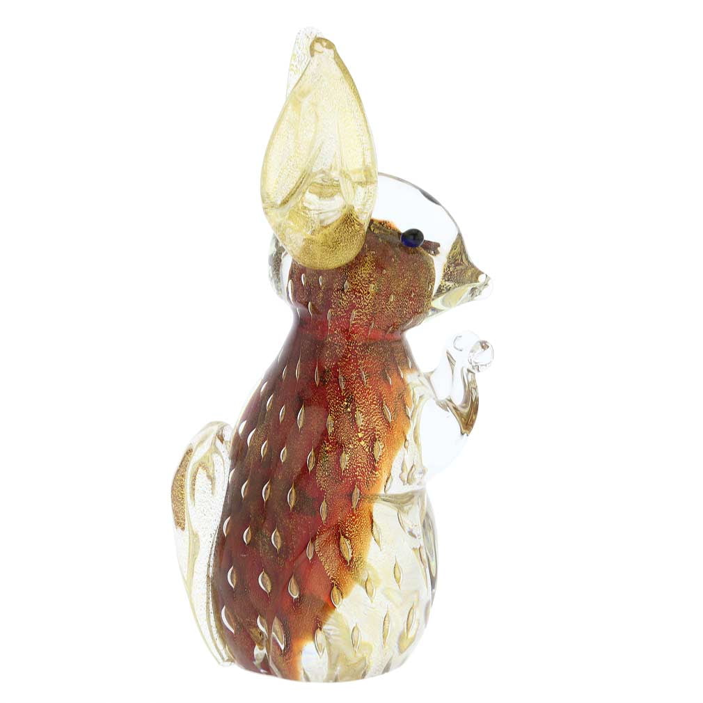GlassOfVenice Murano Glass Bullicante Rabbit - Red - Walmart.com