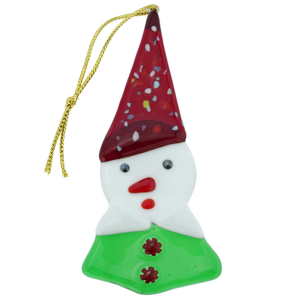 GlassOfVenice Murano Glass Elf Christmas Ornament - Italian Flag Colors ...