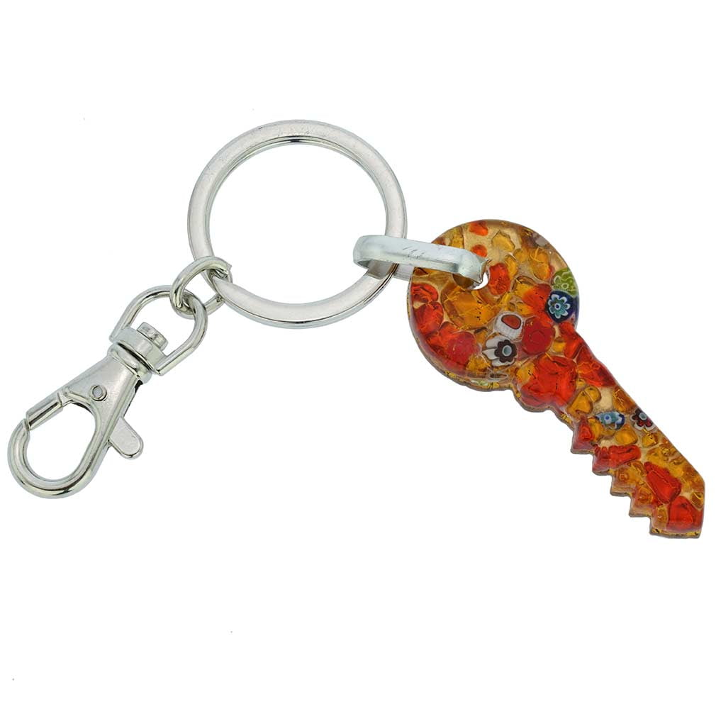 GlassOfVenice Murano Glass Key to Murano Keychain #2 - Walmart.com