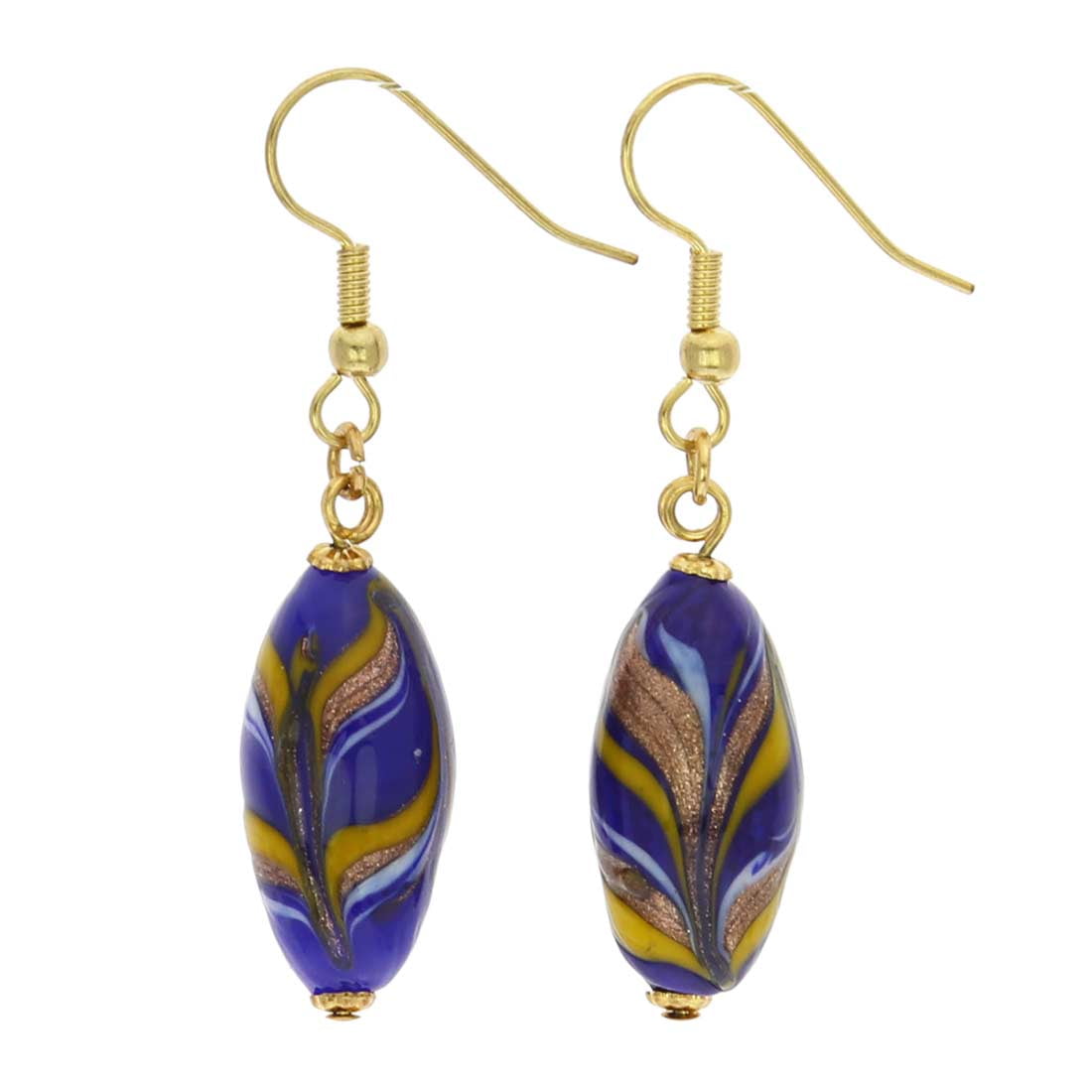GlassOfVenice Murano Glass Laguna Festooned Olives Earrings - Walmart.com