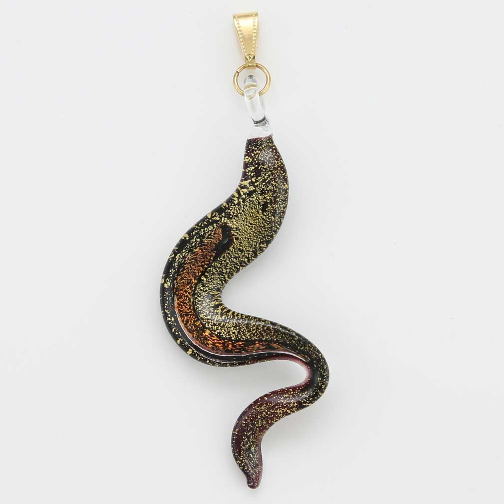 GlassOfVenice Murano Glass Snake Pendant - Walmart.com
