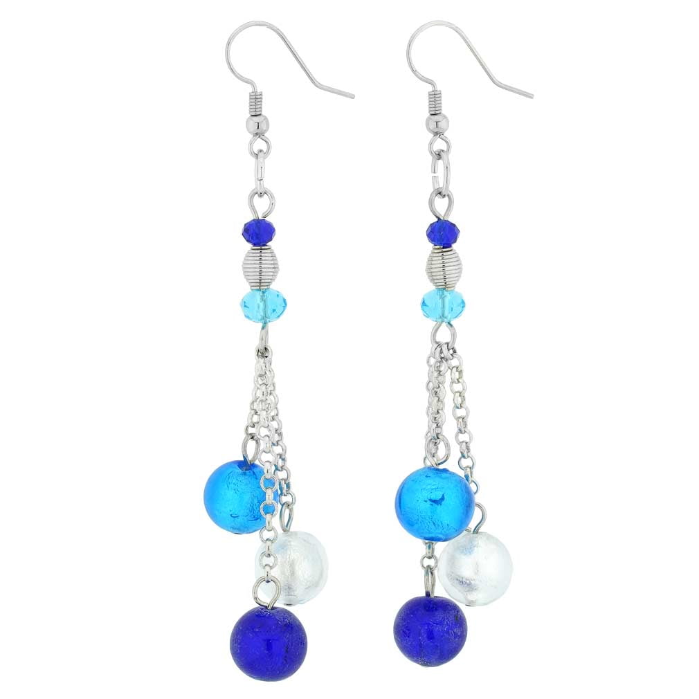 GlassOfVenice Murano Glass Sorgente Earrings - Blue - Walmart.com