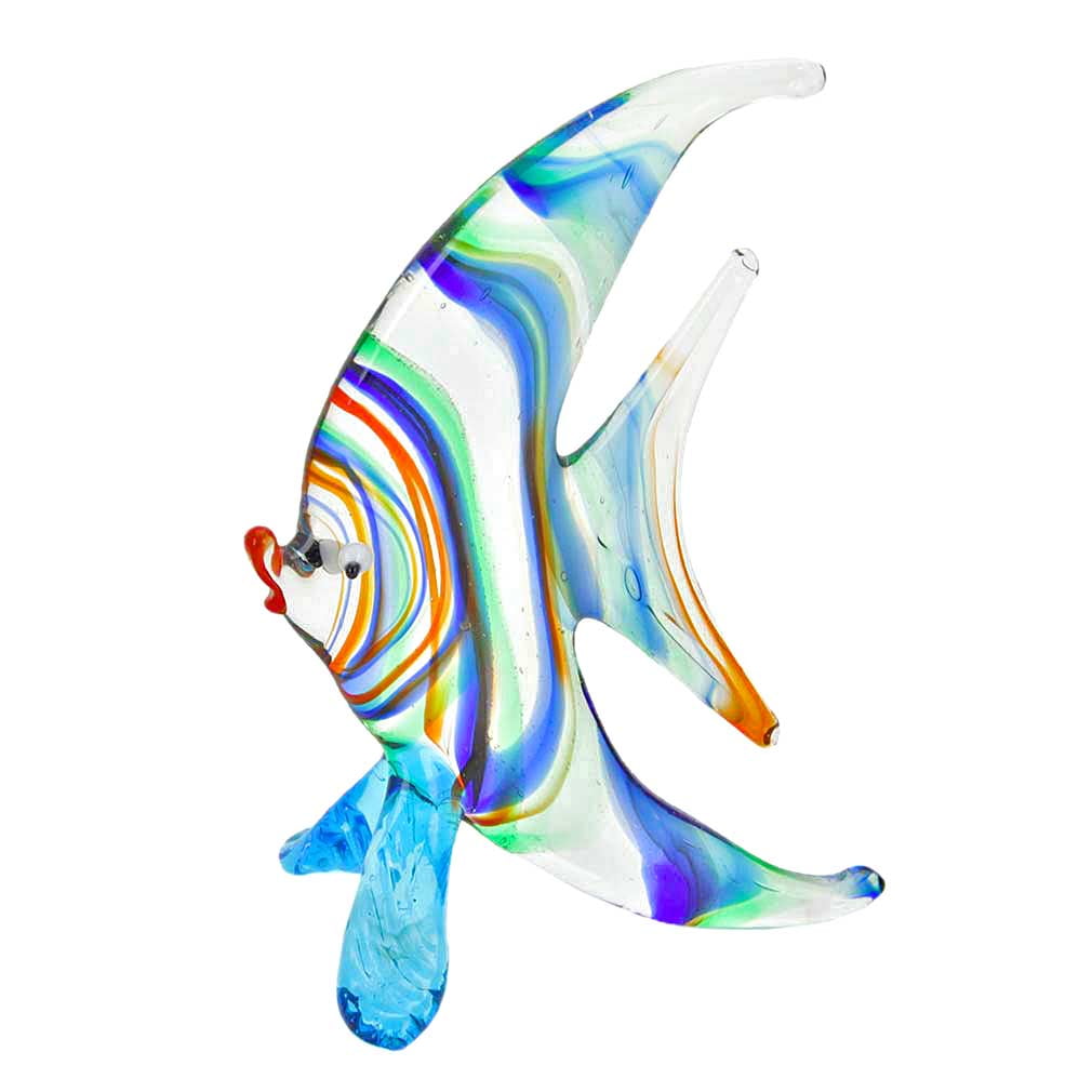 GlassOfVenice Murano Glass Striped Half-Moon Fish Angelfish - Walmart.com