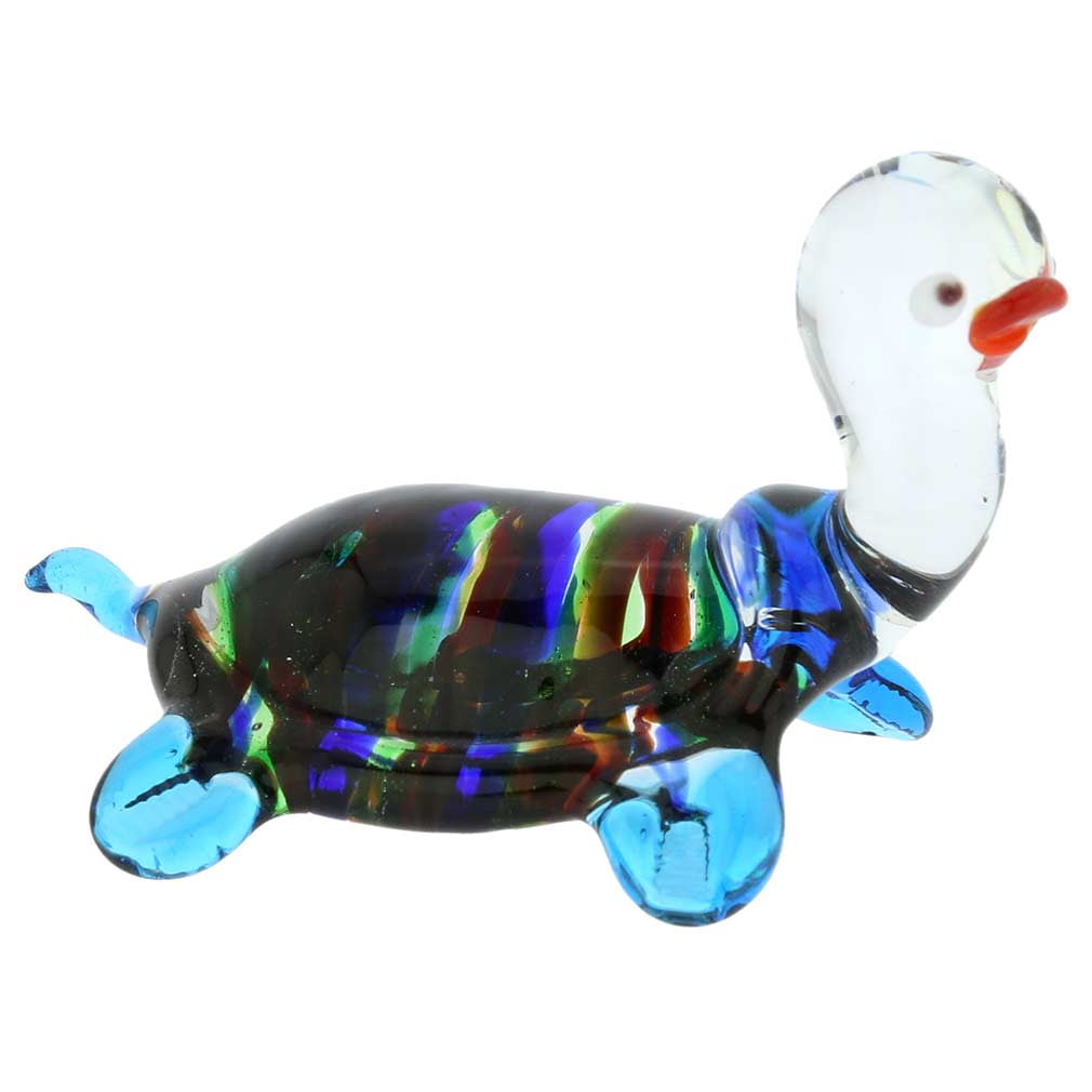 GlassOfVenice Murano Glass Striped Turtle - Walmart.com