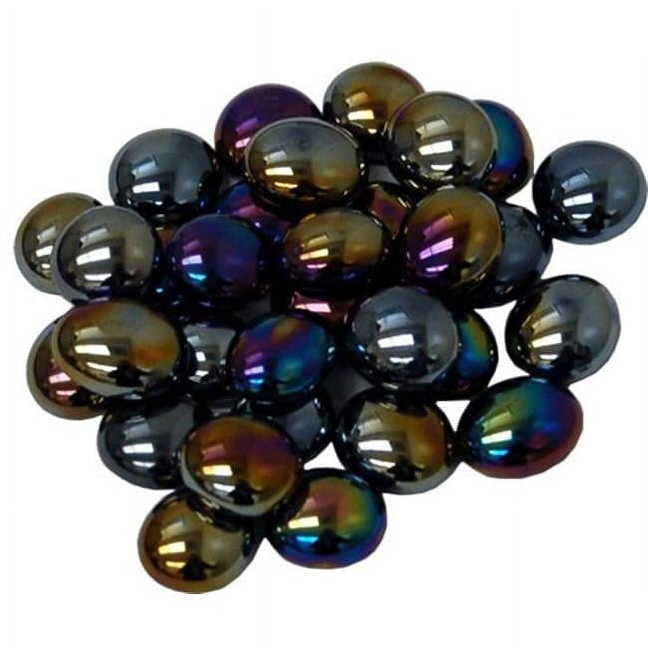 GlassStonesTube - Black Opal Iridized, Board Gaming Stone - 40 Piece ...