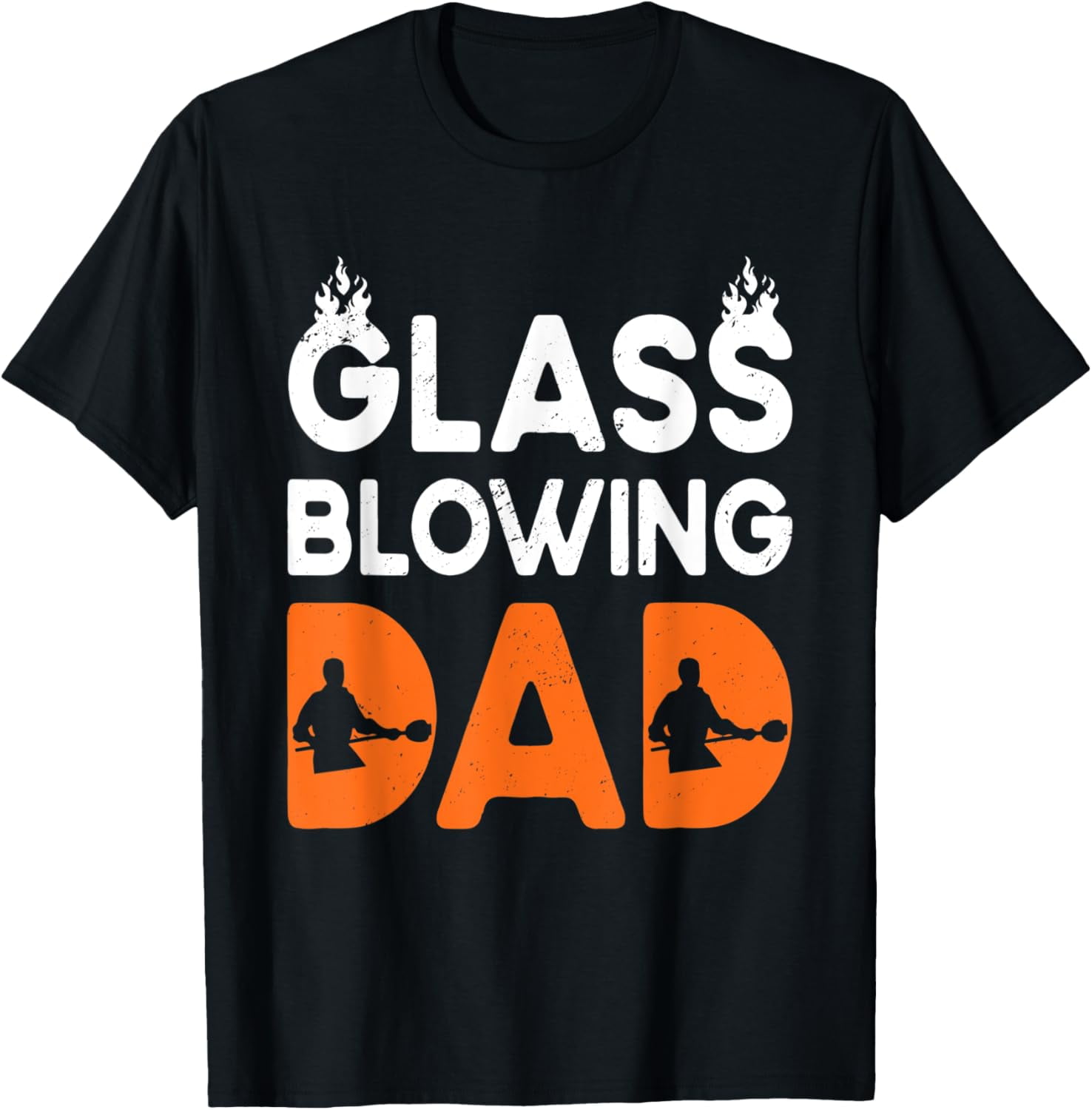 Glassblowing Dad Glassblower Father Blowpipe Glass Blower T-Shirt ...